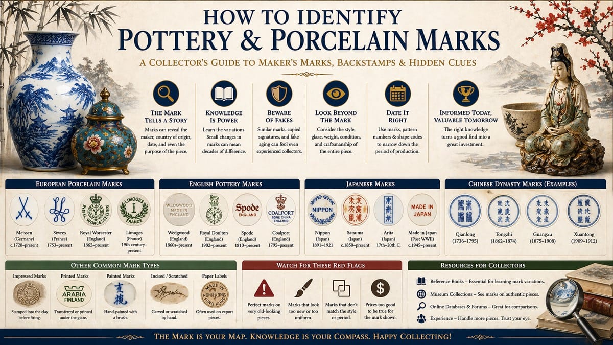 How to Identify Porcelain & Pottery Marker Marks